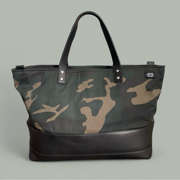 kate spade | Bags | Jake Spade Wax Wear Camo Coal Bag Leather Canvas ...